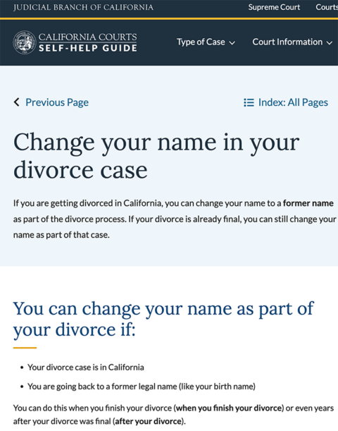 California Guide to Name Change After Divorce - Santa Ana Lawyers ...